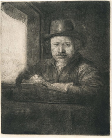 Self-portrait, drawing by Rembrandt van Rijn on artnet