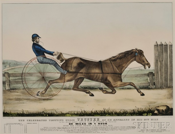 The Celebrated Trotting Horse Trustee as He Appeared in His 20th Mile ...