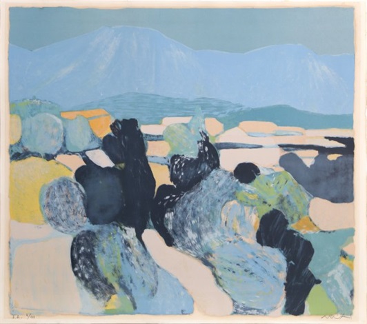 Artist Roger Muhl, French 1929 - Title Landscape in the AIX Medium ...