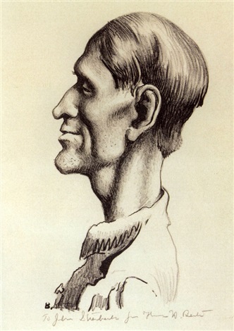 Portrait of Pa Joad from The Grapes of Wrath by Thomas Hart Benton on ...