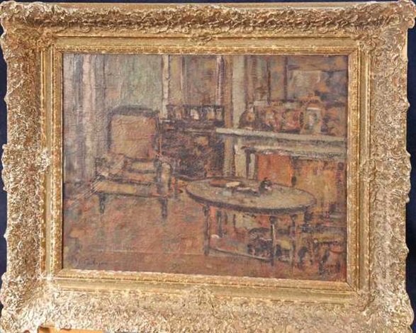 Interior at 2 Hyde Park Street, London by Harold Gilman on artnet