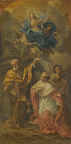 The Assumption of the Virgin with St. Peter and San Carlo Borromeo by ...