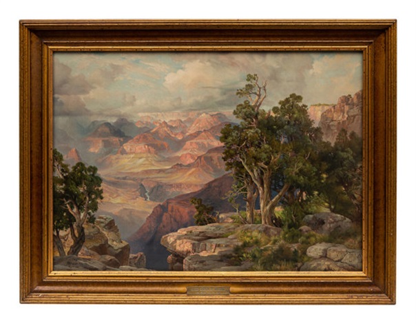 Grand Canyon of Arizona on the Santa Fe by Thomas Moran on artnet