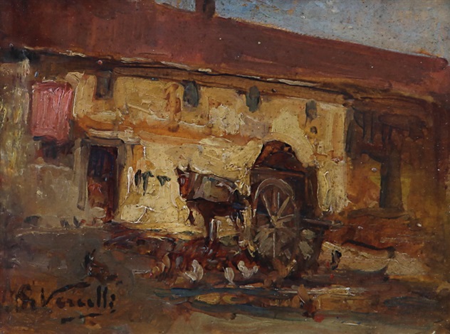 Nel cortile by Giulio Romano Vercelli on artnet