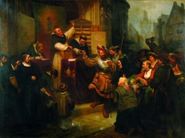 Martin Luther and the indulgences by Carl Schlesinger on artnet