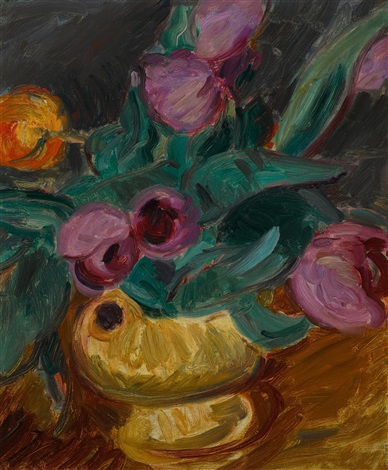 Tulips in a Vase by Sir Matthew Arnold Bracy Smith on artnet