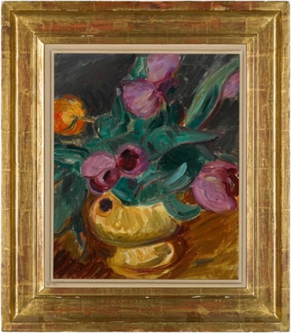 Tulips in a Vase by Sir Matthew Arnold Bracy Smith on artnet