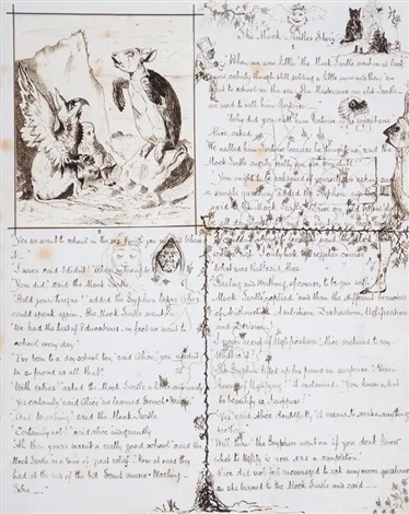 Tenniel John.- Dalziel Brothers, after. Original manuscript text of The ...