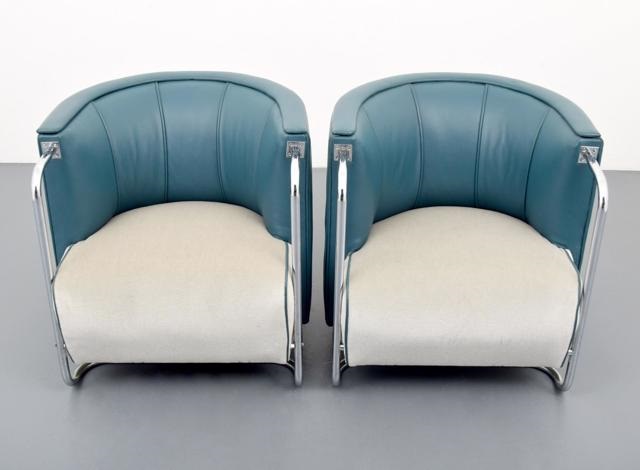 Pair of Gilbert Rohde Lounge Chairs Sofa, Machine Age by Gilbert Rohde ...
