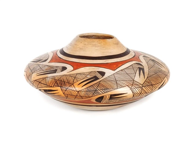 Polychrome Jar painted with artists migration pattern by Nampeyo on artnet