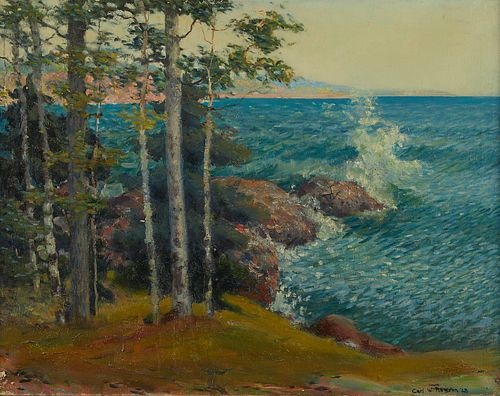 Carl Rawson North Shore Oil Painting 1928 by Carl Wendell Rawson on artnet