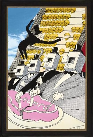 Part of the cace by Erró on artnet