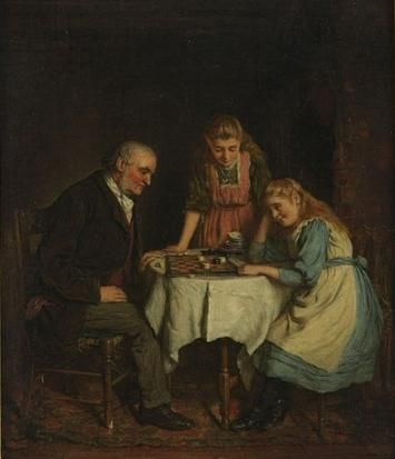 Playing checkers by Robert W. Wright on artnet