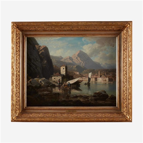 Lake Scene, Northern Italy by August Seidel on artnet
