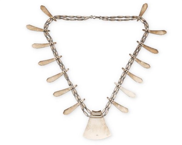 A Stephen Hyson Naseyoma Hopi Silver Necklace by Stephen Hyson Naseyoma ...