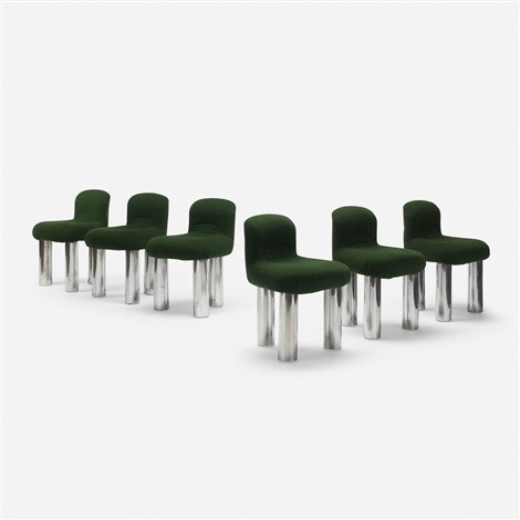Botolo rolling chairs, set of six by Cini Boeri on artnet