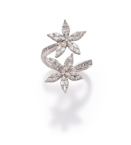 DAVID MORRIS, A DIAMOND CROSSOVER RING by David Morris on artnet