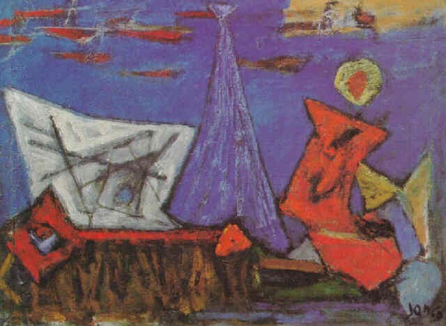 Harbour scene by Marcel Janco on artnet