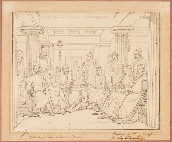 Ulysses vid Alcinous hov by Martinus Christian Wesseltoft Rørbye on artnet