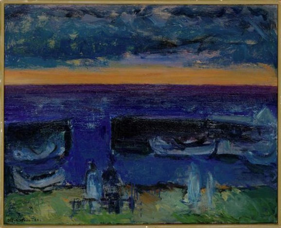 Evening with figures by the sea by Samuel Joensen-Mikines on artnet