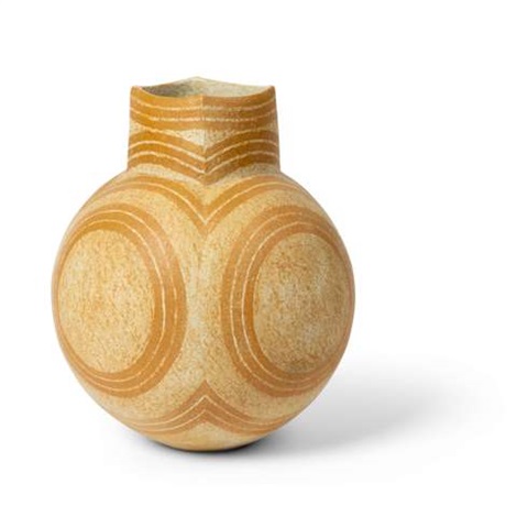 ROUND POT WITH SQUARE NECK by John Ward on artnet