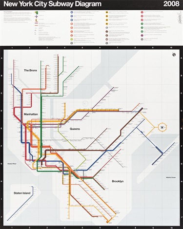 NEW YORK CITY SUBWAY DIAGRAM. 2008 by Massimo Vignelli on artnet
