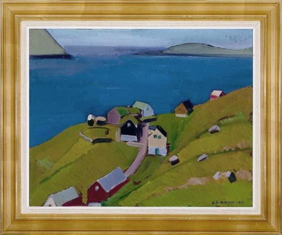 Scenery from Velbasta∂ur, The Faroe Islands by Samuel Joensen-Mikines ...