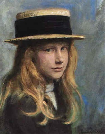 Portrait of Effie, the artists daughter by Norman Hepple on artnet