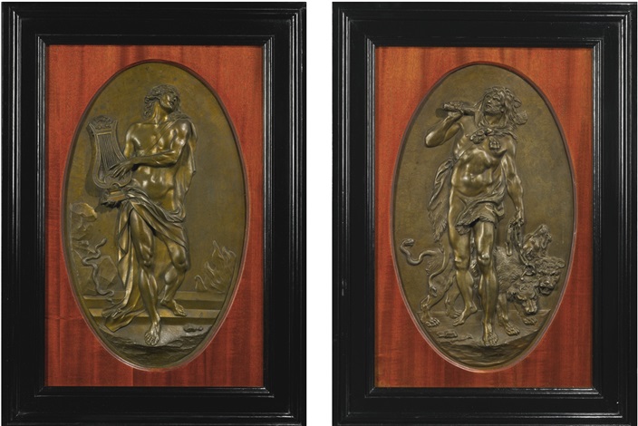 Orpheus in Hades and Hercules Chaining Cerberus pair by Augustin Pajou ...