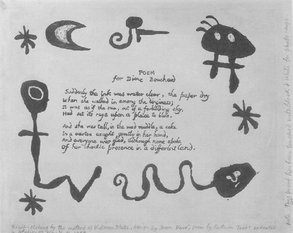 The Ruthven Todd album, poem for Diane Bouchard by Joan Miró on artnet