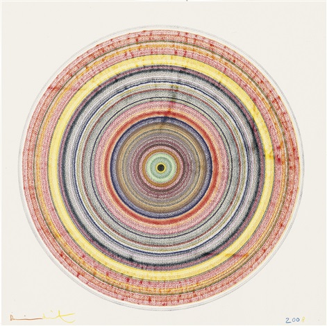 Beautiful bullseye drawing by Damien Hirst on artnet