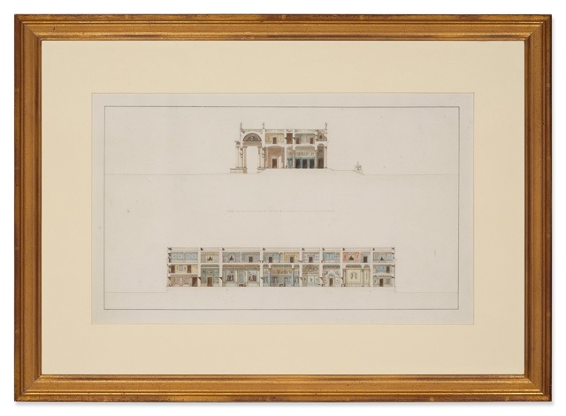 Design for the section of a palace, possibly for the Roi de Rome by ...