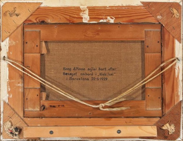 King Alfonso sails away after the visit on board Niels Juel in ...