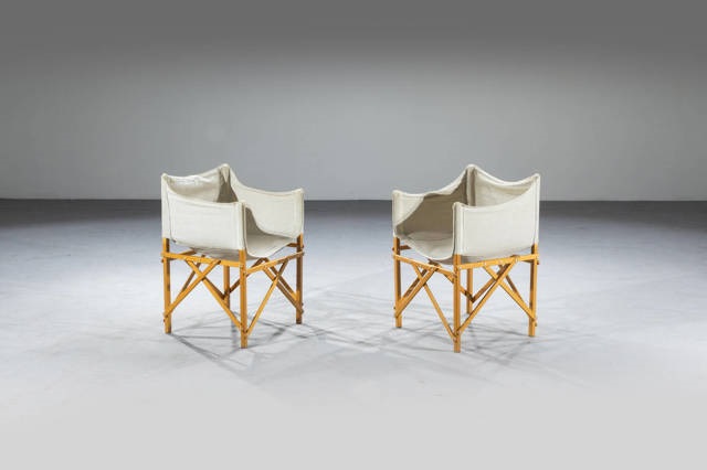 Coppia di poltroncine mod. Ri-piego by Paolo Pellion on artnet