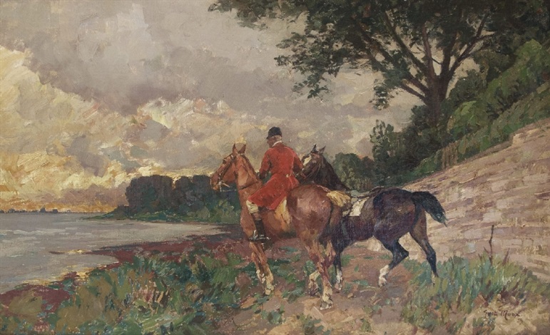 Rider at the lake by Gustav Marx on artnet