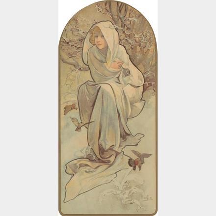 The Seasons. 1897 by Alphonse Mucha on artnet