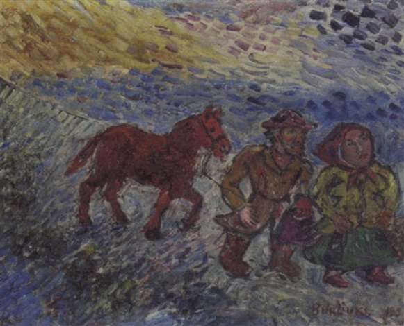 Winter walk by David Burliuk on artnet