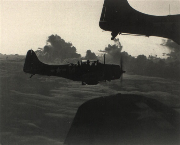 Douglas SBD Dauntless Dive Bombers over Wake Island by Charles E ...