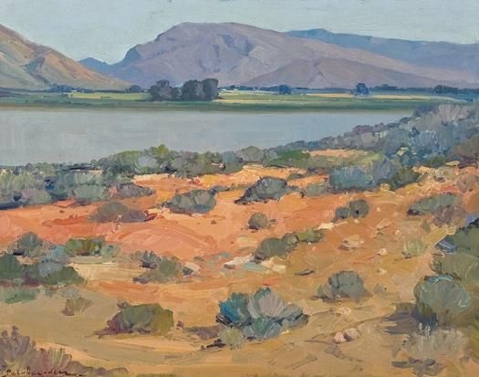 Western province blue landscape by Piet (Pieter Gerhardus) van Heerden ...
