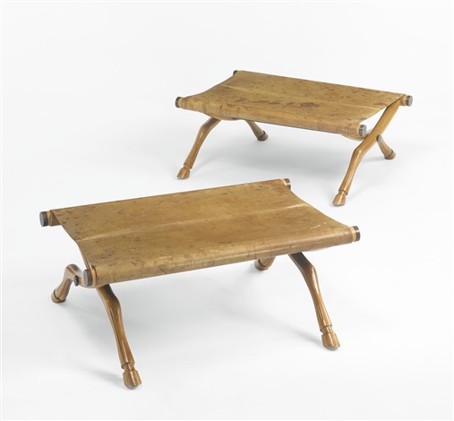 Pair of diphros okladias stools by T.H. Robsjohn-Gibbings on artnet