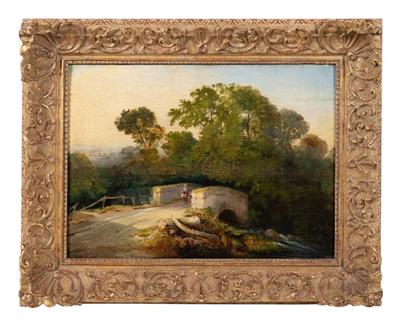 Mother and Child Crossing Bridge by George Vincent on artnet