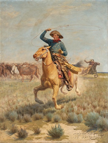 Cowboy Throwing Lasso