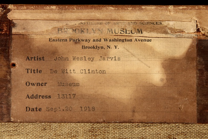 Portrait of DeWitt Clinton, Governor of New York by John Wesley Jarvis ...