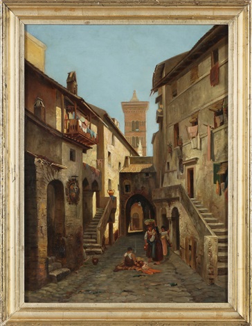 Italienische Altstadtszene by Michael Neher on artnet