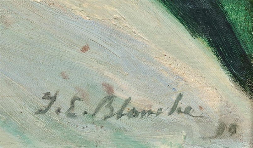 Portrait de Lucie Esnault au jardin by Jacques-Emile Blanche on artnet