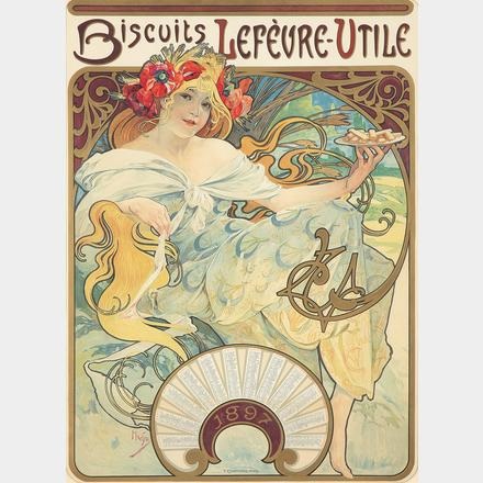 Biscuits Lefèvre-Utile. by Alphonse Mucha on artnet