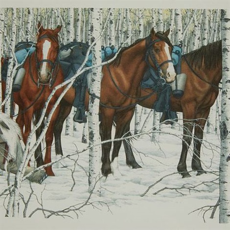 Two Indian Horses by Beverly Doolittle on artnet