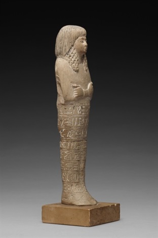 An Egyptian Polychrome Limestone Ushabti of Neb-mehyt Nebmehite, 19th ...