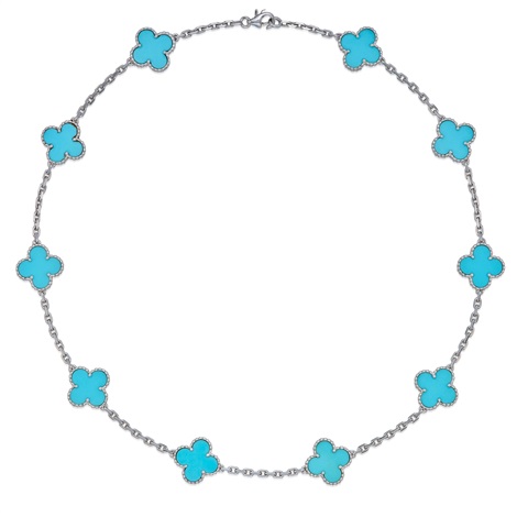 Turquoise Vintage Alhambra Necklace, France by Van Cleef & Arpels (Co ...