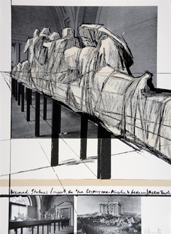 Wrapped statues Project for Der Glyptothek-München by Christo and ...